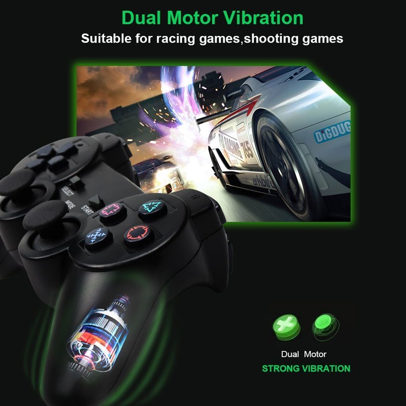 Wireless Controller for PC PS2 Console, Vibration Shock, USB Joystick ...