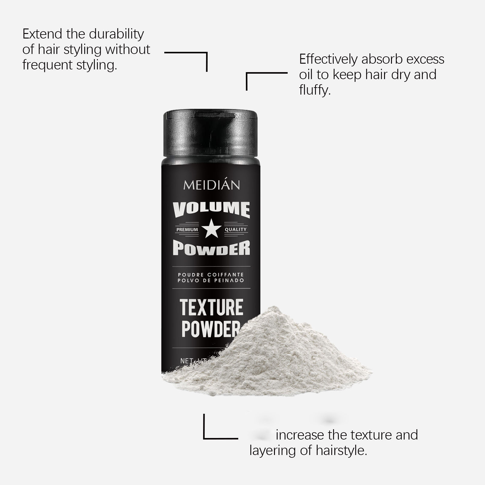 Men's Fluffy Hair Powder, Ultra-Lightweight Volumizer for Unisex Adults ...