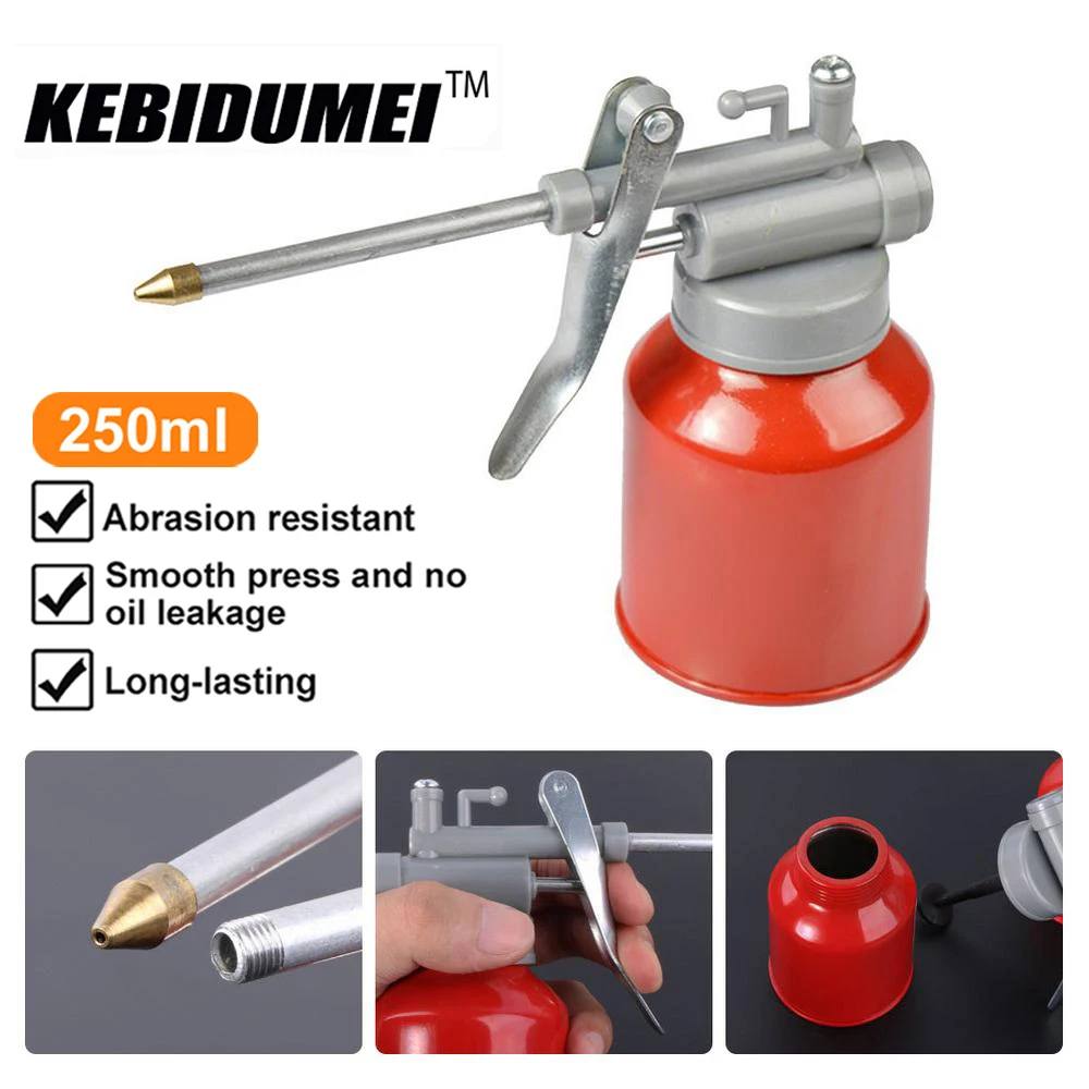 250ML Oil Can Pump Oiler Bottle Manual Oiler for Oiling Lubrication ...