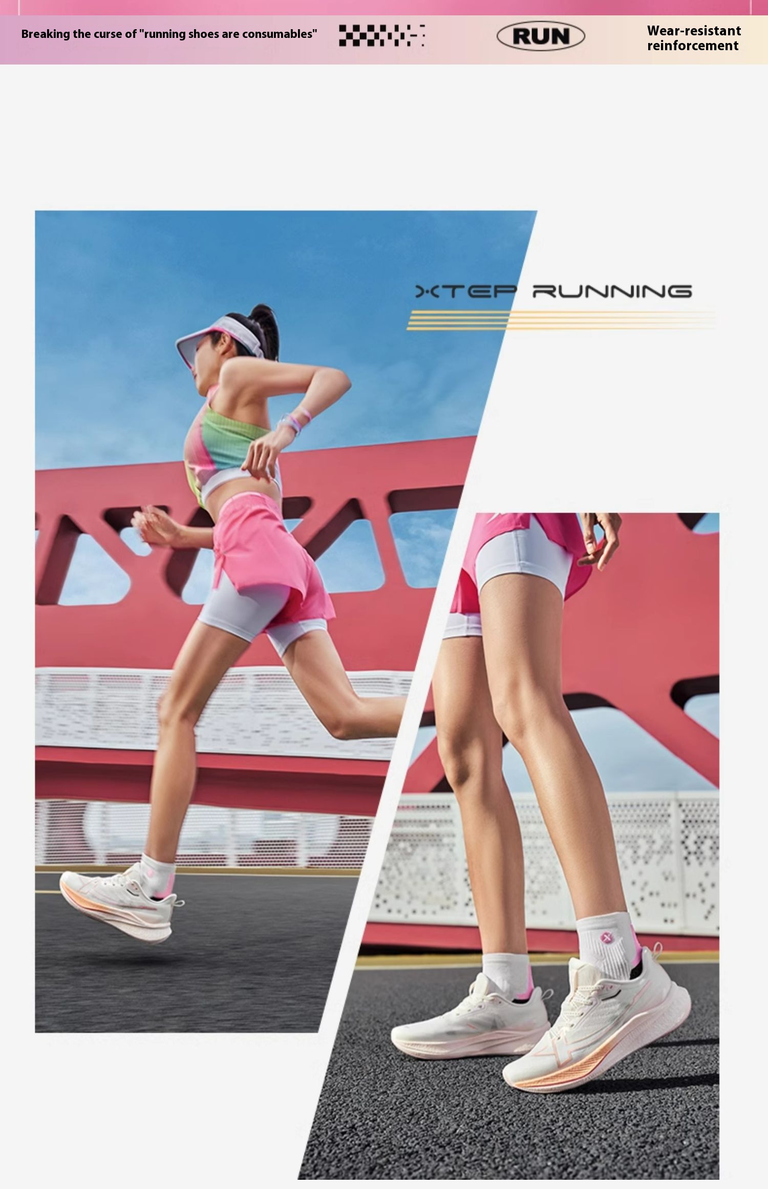XTEP 2000KM 3.0 Women New Color Running Shoes Rebound Support ...