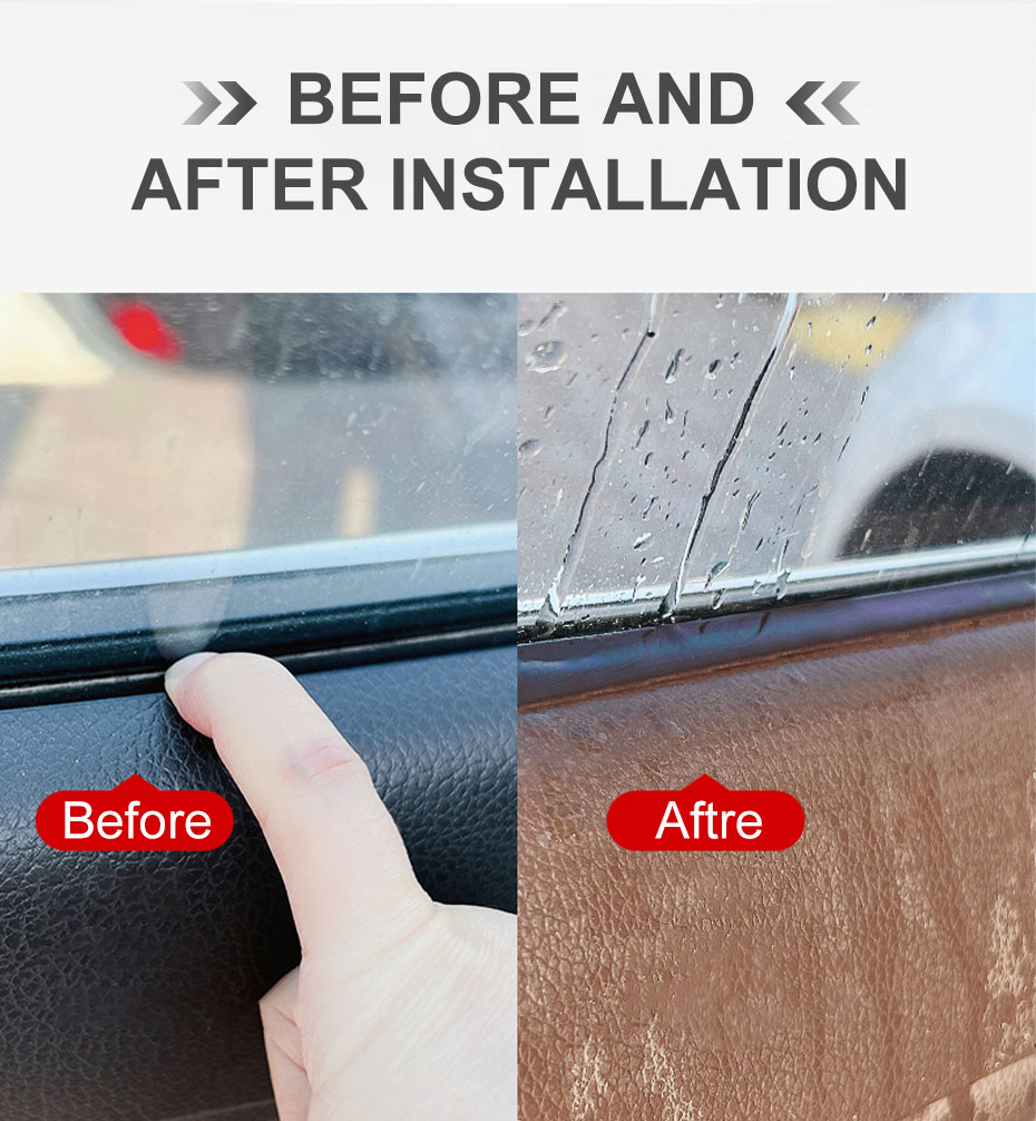 SEAMETAL Car Side Window Seal Strip Rubber Auto Window Gap Filler ...