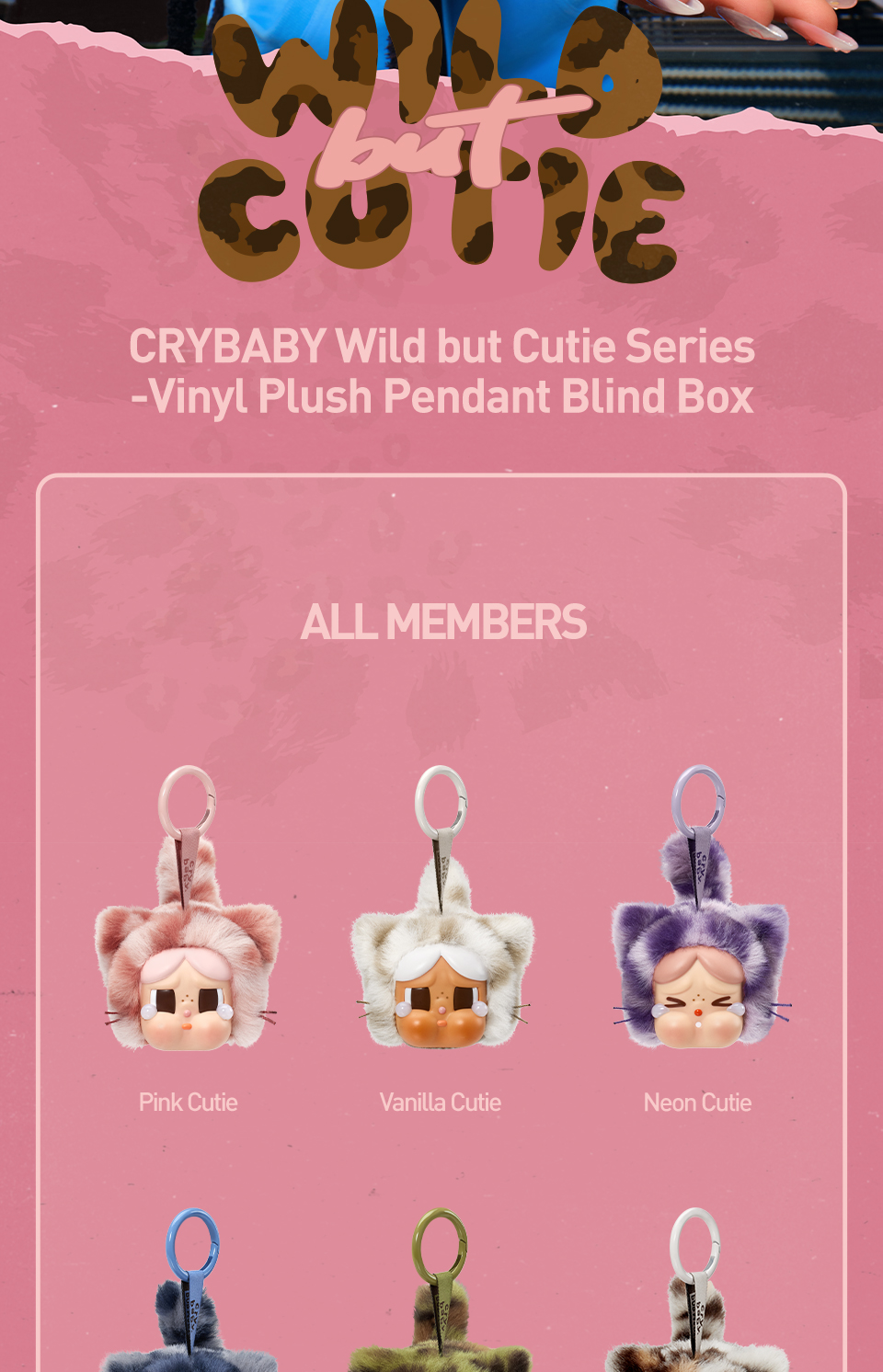 POP MART CRYBABY Wild but Cutie Series - Vinyl Plush Pendant Blind Box Combo set | Shopee ...