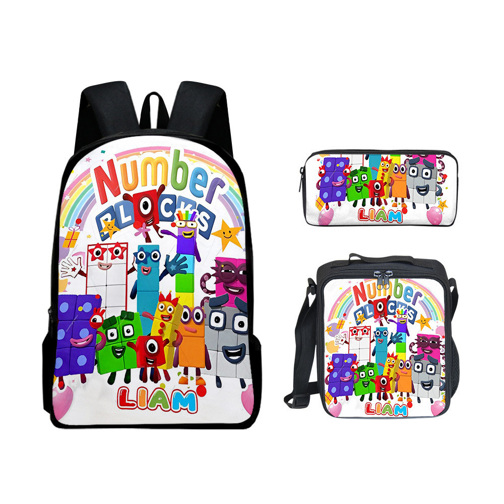 Numberblocks school bag for kids backpack pencil case set K1 | Shopee ...