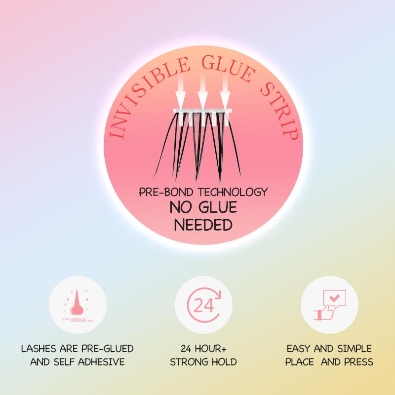 COLOR.Labs Self Adhesive Eyelashes 84pcs K-Pop Style Eyelash Extensions ...