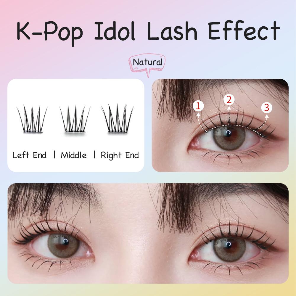 COLOR.Labs Self Adhesive Eyelashes 84pcs K-Pop Style Eyelash Extensions ...