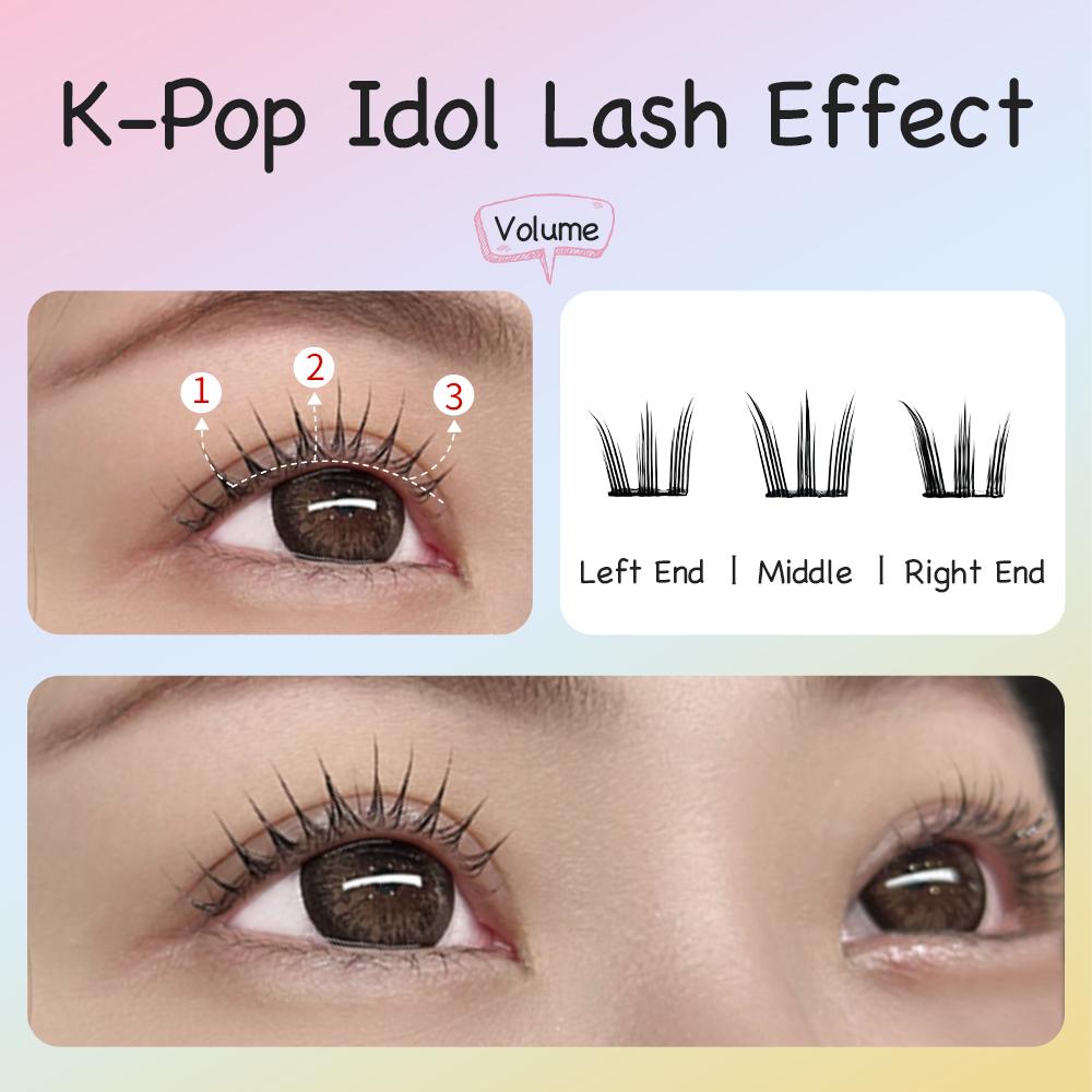 COLOR.Labs Self Adhesive Eyelashes 84pcs K-Pop Style Eyelash Extensions ...