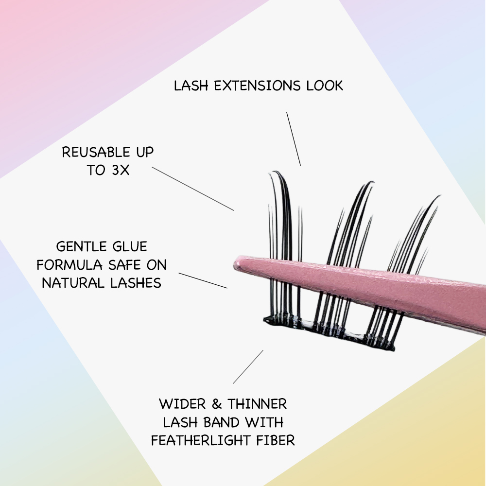 COLOR.Labs Self Adhesive Eyelashes 84pcs K-Pop Style Eyelash Extensions ...