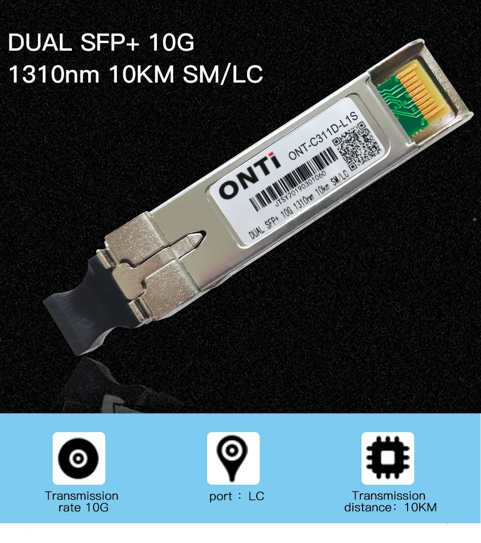 ONTi SFP+ 10G (LC DUPLEX) Sfp Module 5km/10km/20km/40km Single Mode ...