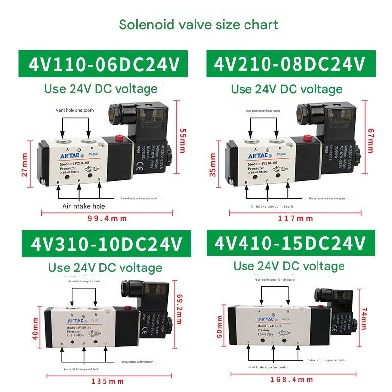 AIRTAC solenoid valve 4V210-08 4V110-06 4V310-10 4V410-15 2-position 5 ...
