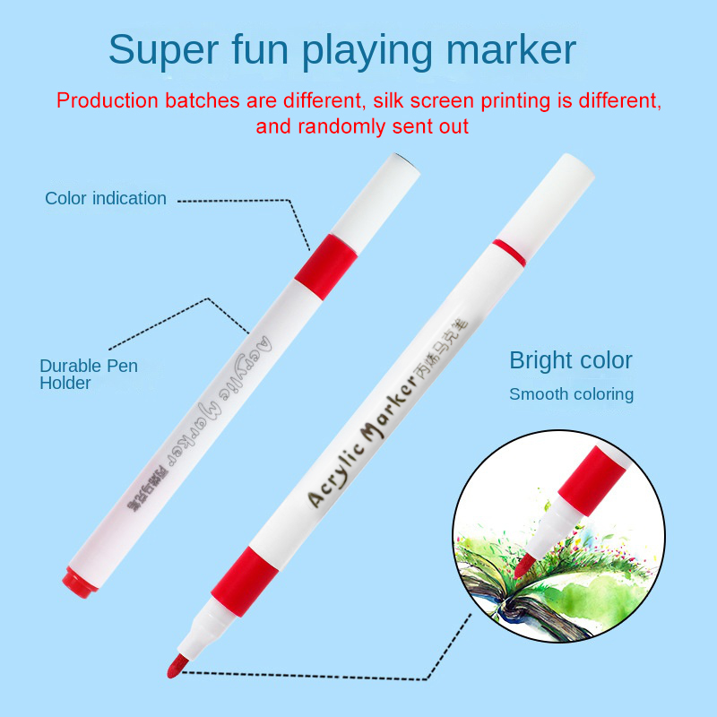 12/24/36-Pack Acrylic Paint Markers - Water-Based Waterproof Pens for ...