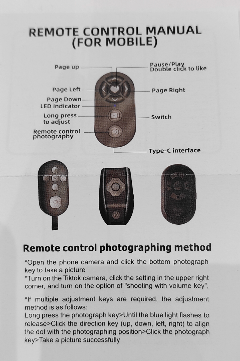 Rechargeable Bluetooth Remote Scroller for Videos Livestreams Binge ...