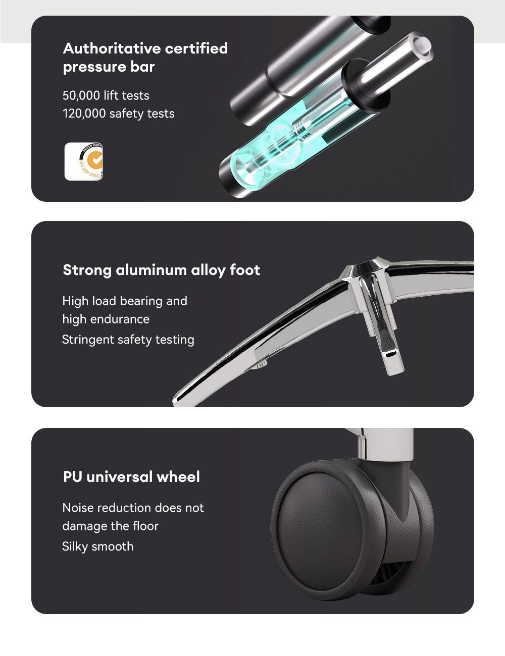 MUSSO H80 CLASS Ergonomic Chair with Adjustable Back Height 3D Armrest ...