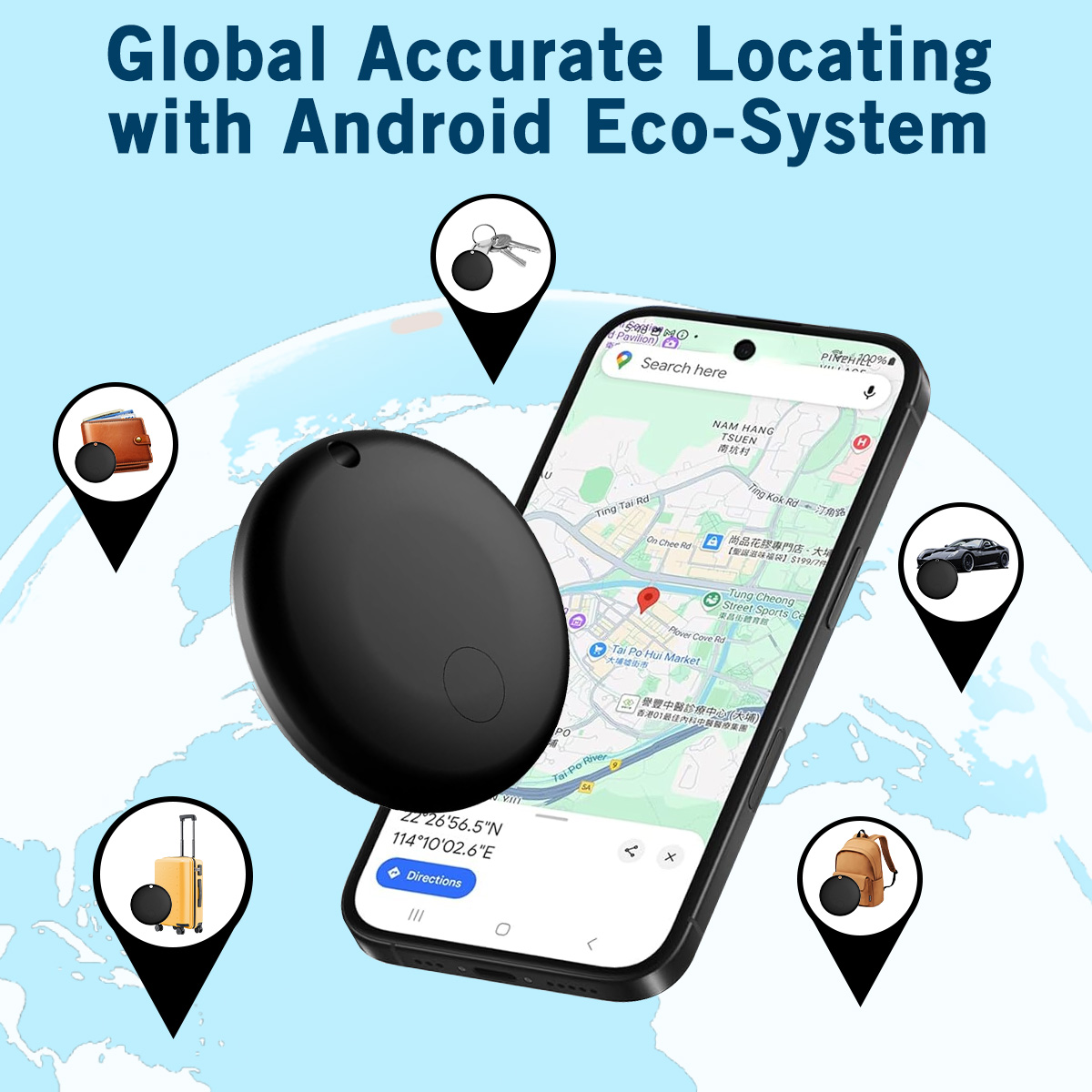 Smart GPS Tracker for Android, Global Anti Lost Device Item Locator for ...