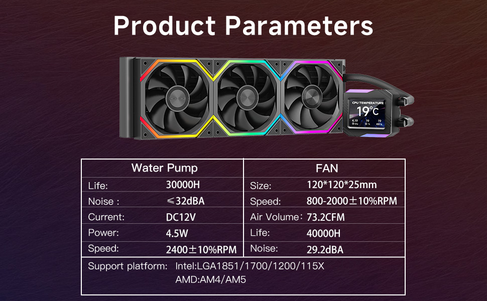 Jungle Leopard AstroShel V2G CPU AIO Cooler Black / White ARGB 360mm ...