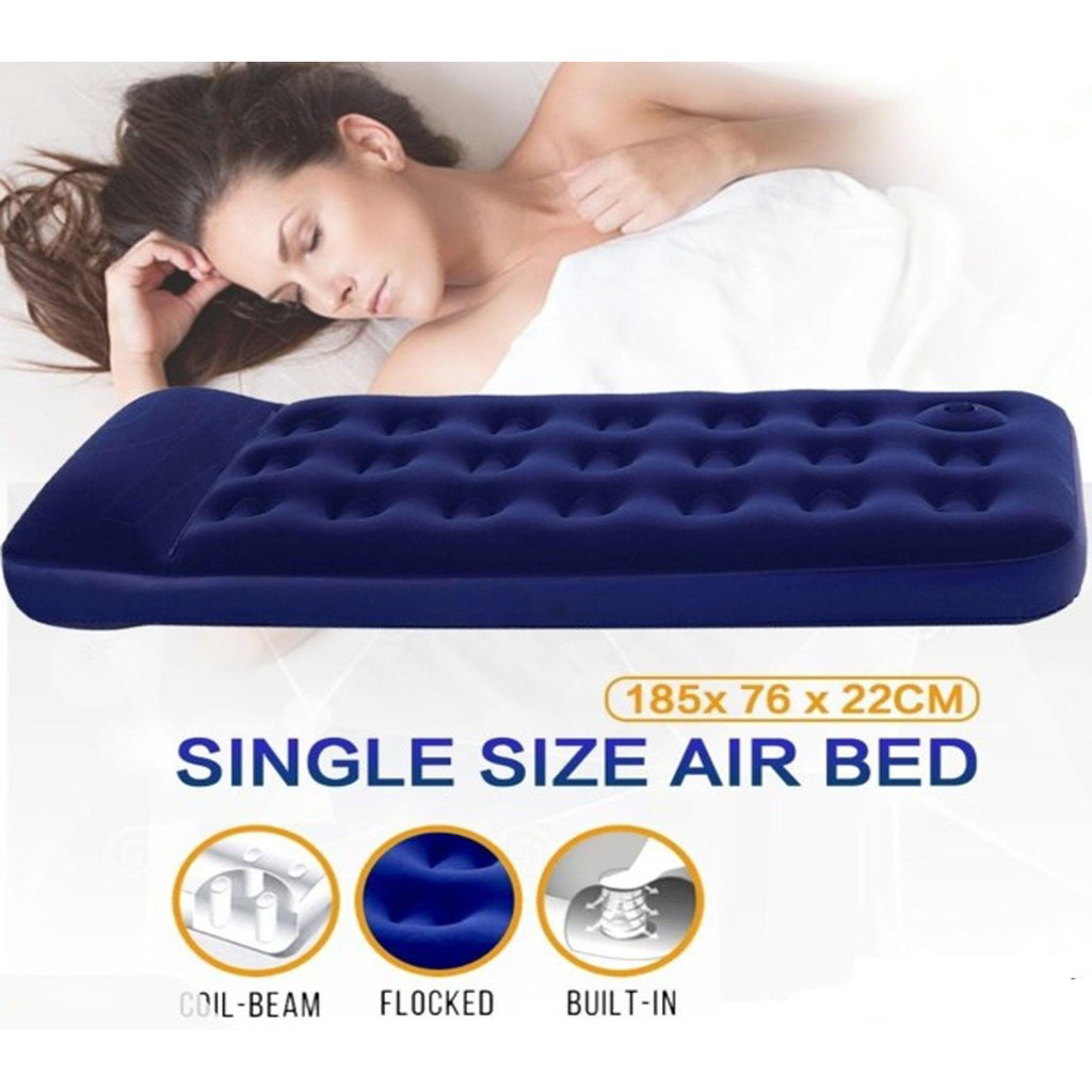【COD】Air bed double with electric pump for single size Inflatable ...