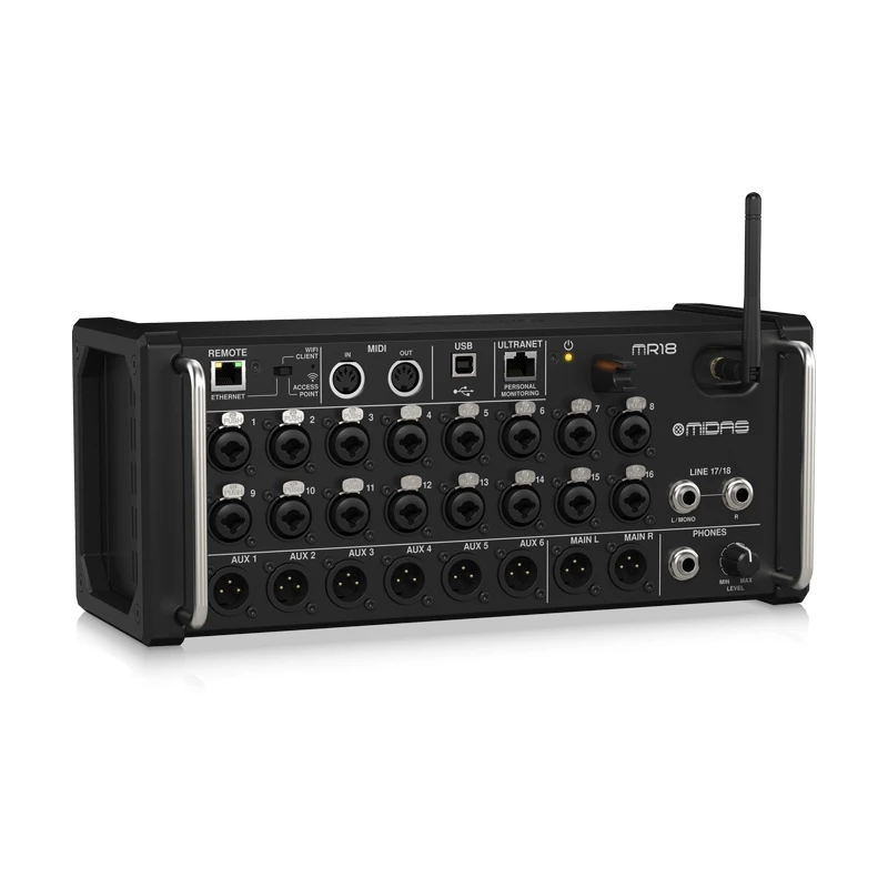 MIDAS MR18 Rack Mount Professional Digital Mixer Built-in Wifi DSP ...