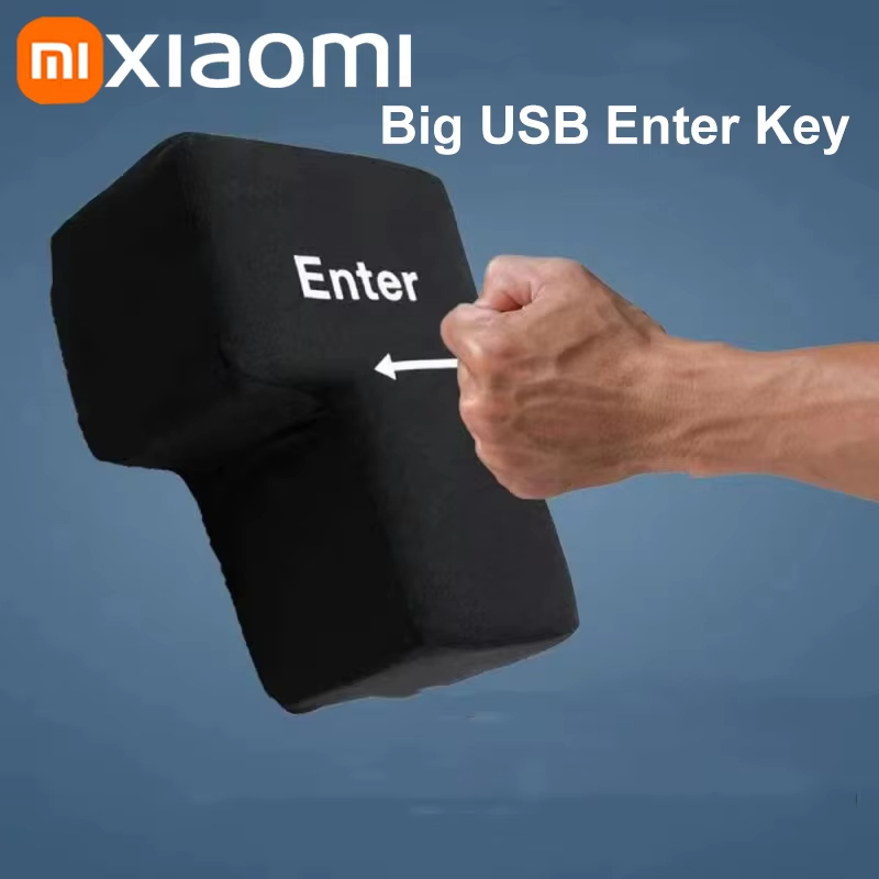 [Local Stock]2Pcs Big USB Enter Key Anti Stress Button Decompression ...