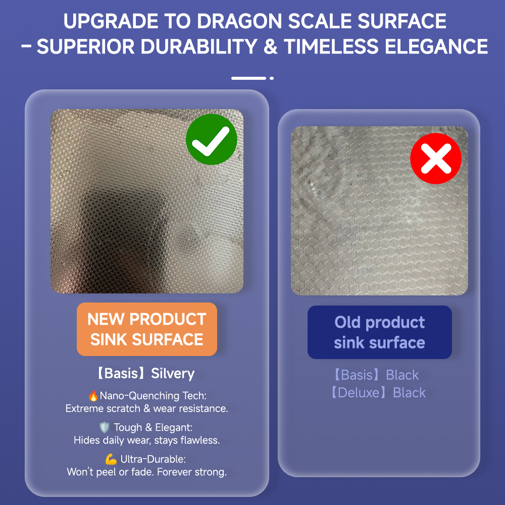 STLART【𝑫𝒆𝒍𝒖𝒙𝒆】SUS304 Honeycomb Surface Scratch Resistent Sink Kitchen ...