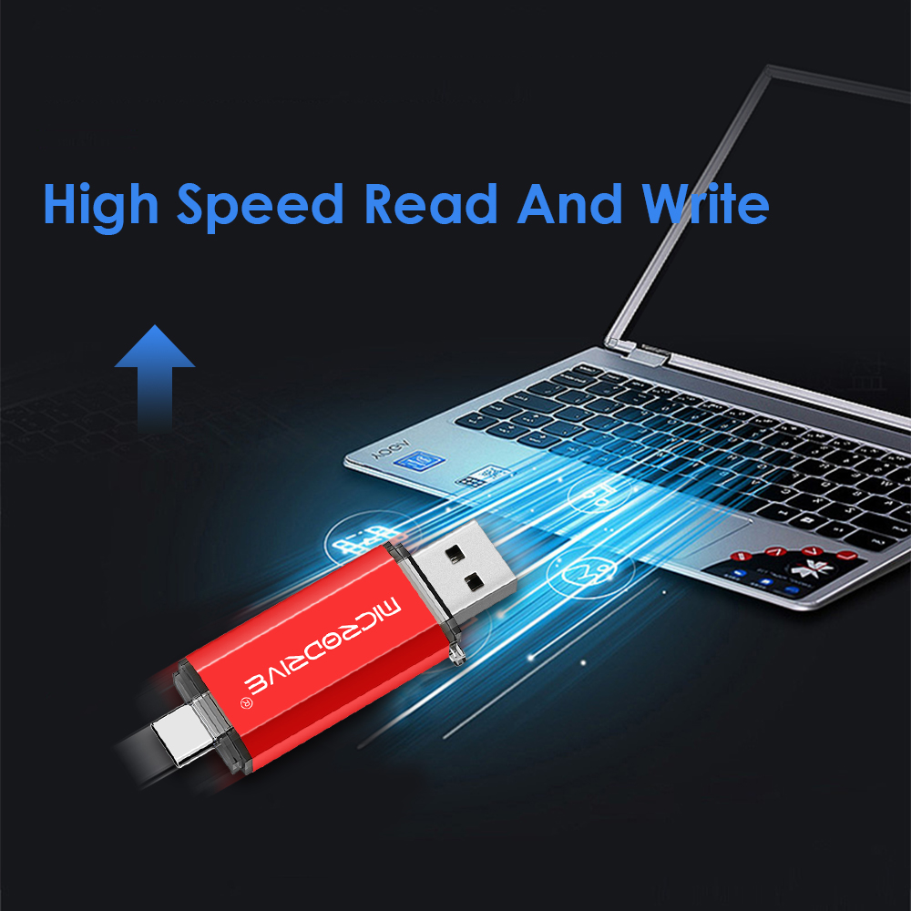 Microdrive Flash Drive 32GB 64GB 128GB USB Type C High Speed OTG Pen ...