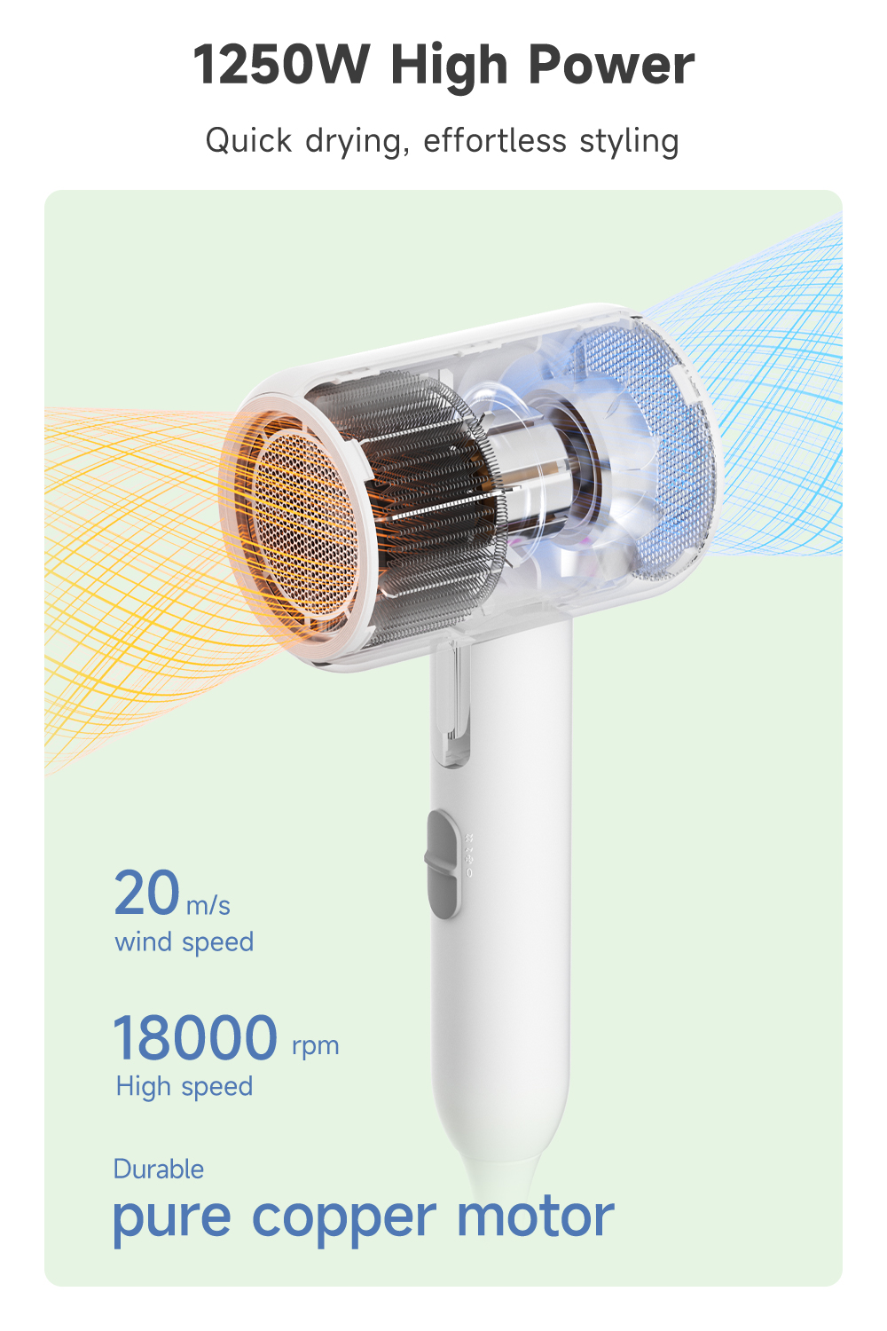 Simplus Hair Dryer Hair Blower Ionic Hair Care Foldable Design 3 ...