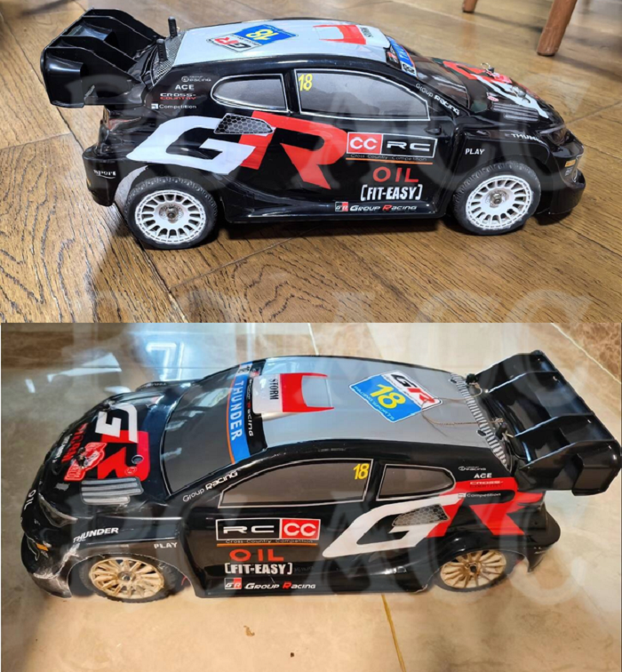 RC 260mm Wheelbase PVC Painted Body Shell with/ Tail For 1/10 HSP ...