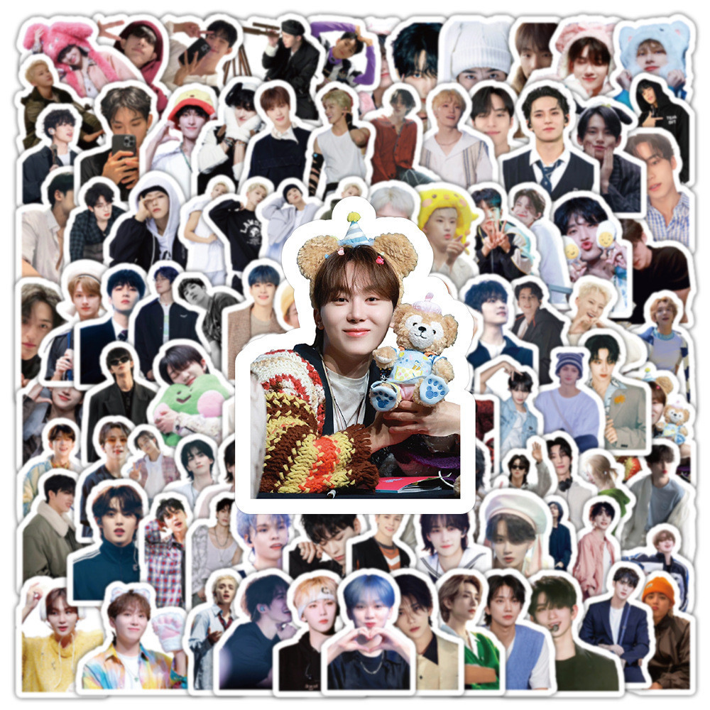 100pcs Seventeen Boy Band Stickers Korean Style Waterproof Decals for ...