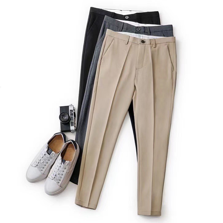 【COD】Men's pants Korean fashion casual pants suit pants Men's straight ...