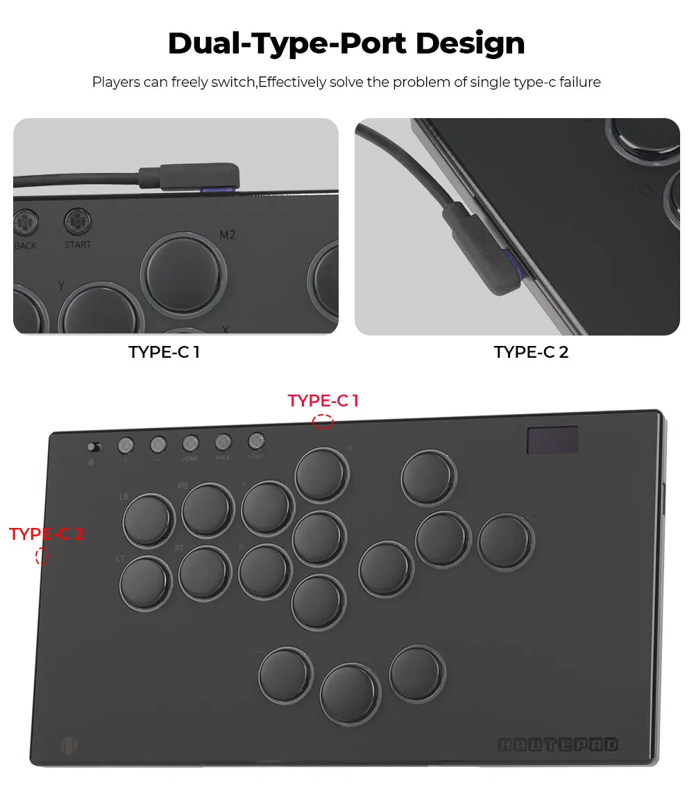 Haute42 E16 Mirrored Hitbox Leverless Controller For PC / PS4 / PS5 ...