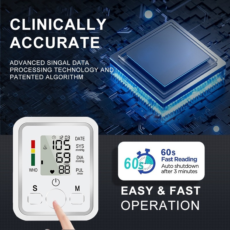 COD Blood Pressure Digital Monitor Smart Voice Automatic Bp Monitor Arm ...