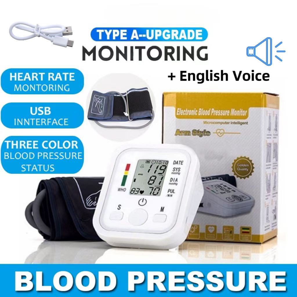 COD Blood Pressure Digital Monitor Smart Voice Automatic Bp Monitor Arm ...