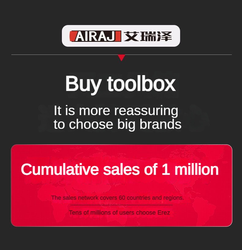 AIRAJ 13‘’-20‘’ Heavy Duty Tool Box Double Layer Plastic Tool Storage Box Tool Box Organizer ...