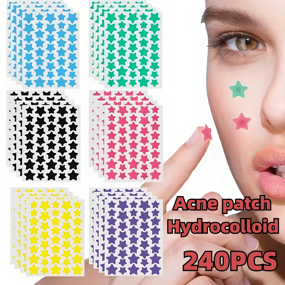 240PCS Hydrocolloid Acne Patches for face, mild and non-irritating ...