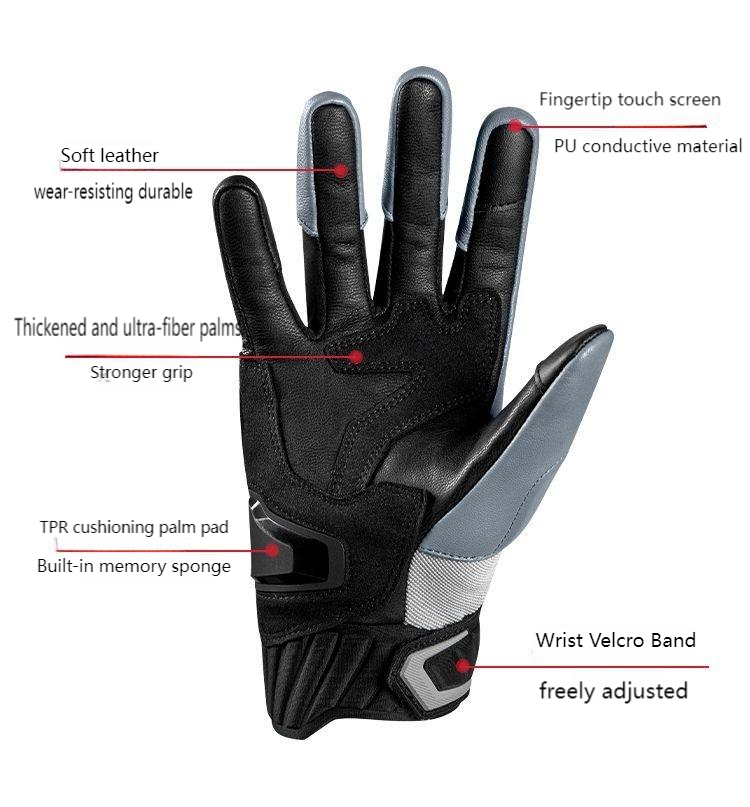 TKNE Motorcycle Riding Gloves Rider Gear Anti-drop Racing Summer Unisex ...