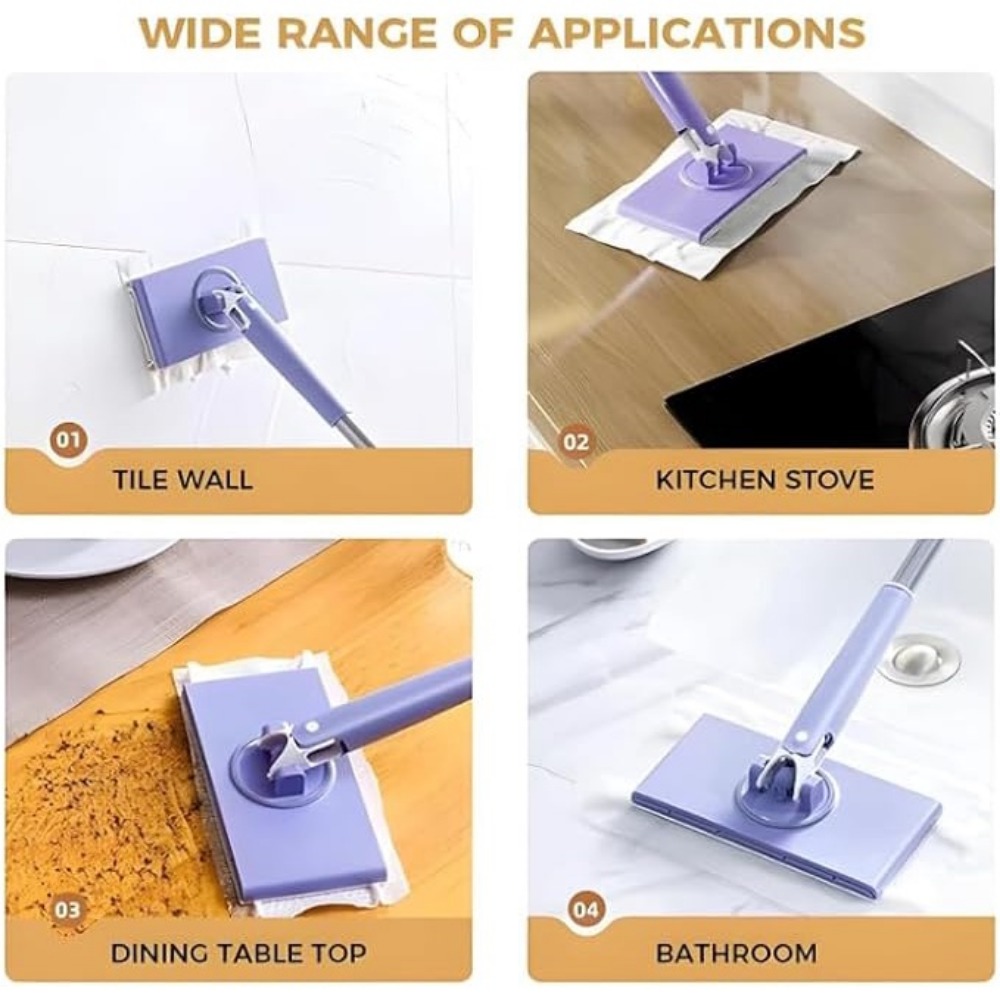 Face Towel Mop 360 Rotating Mini Lazy Clip Cloth Flat Mop Disposable ...