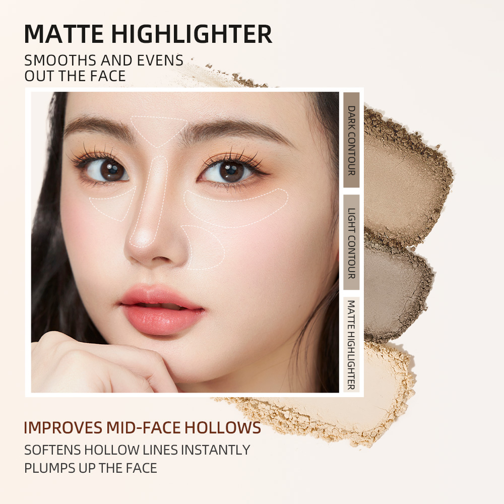 【Sculpt & Glow Kit】JMCY 3-in-1 Contour Palette Effortless Sculpting for ...