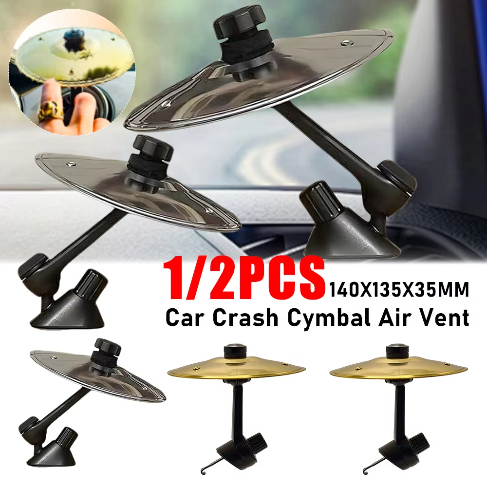(2Day Delivery) 2pcs Car Crash Cymbal Air Vent Mini Drum Car Hand ...