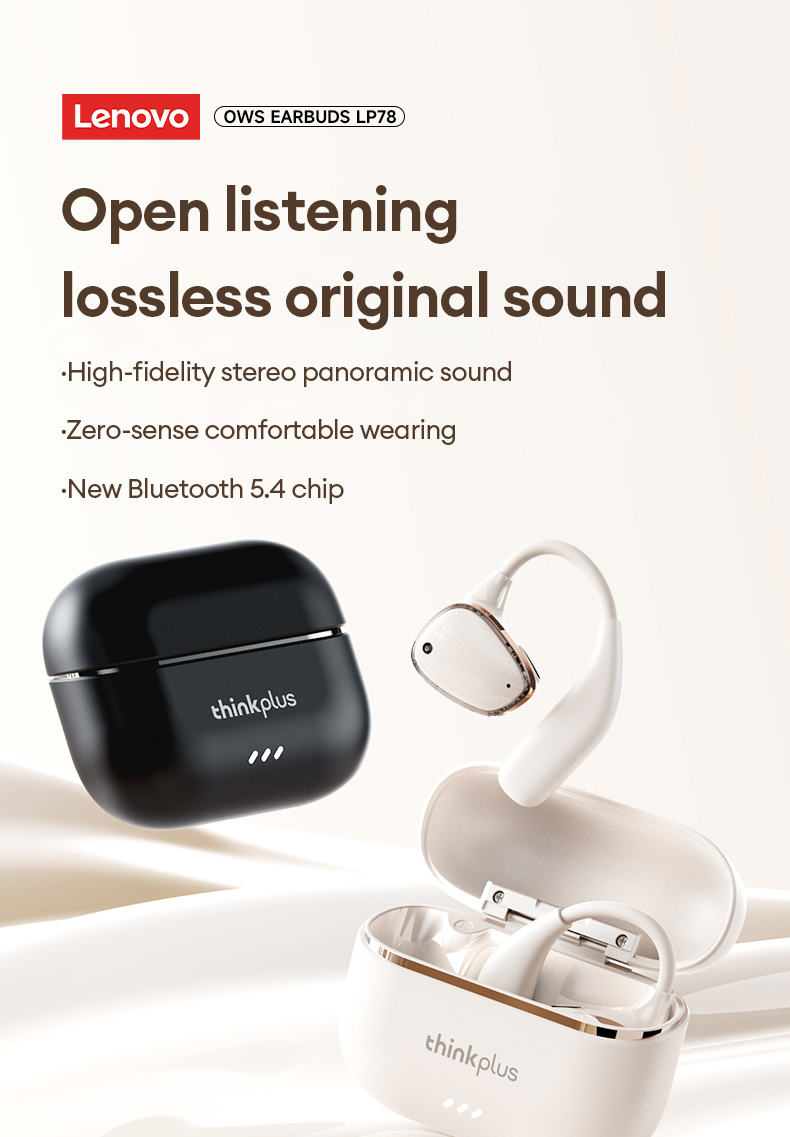 Lenovo LP78 Wireless Earbuds Denoising Bluetooth Earphones 360 ° Stereo ...