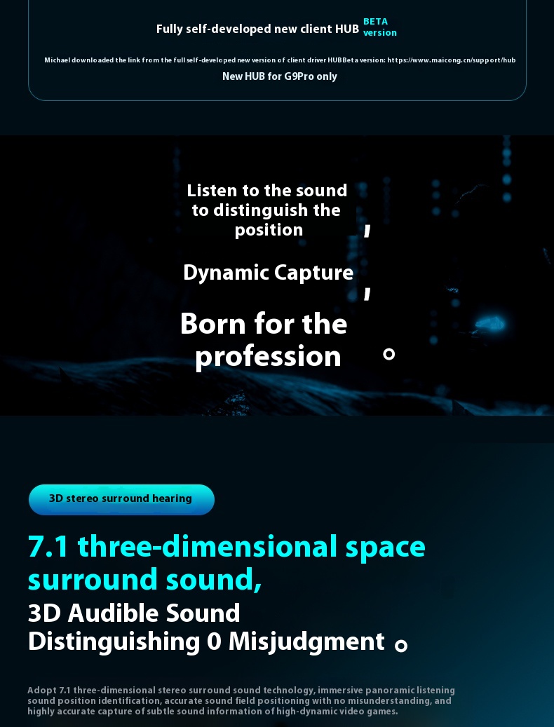 MCHOSE G9 Pro Esports Gaming Headset 3-mode Wireless Bluetooth Noise ...