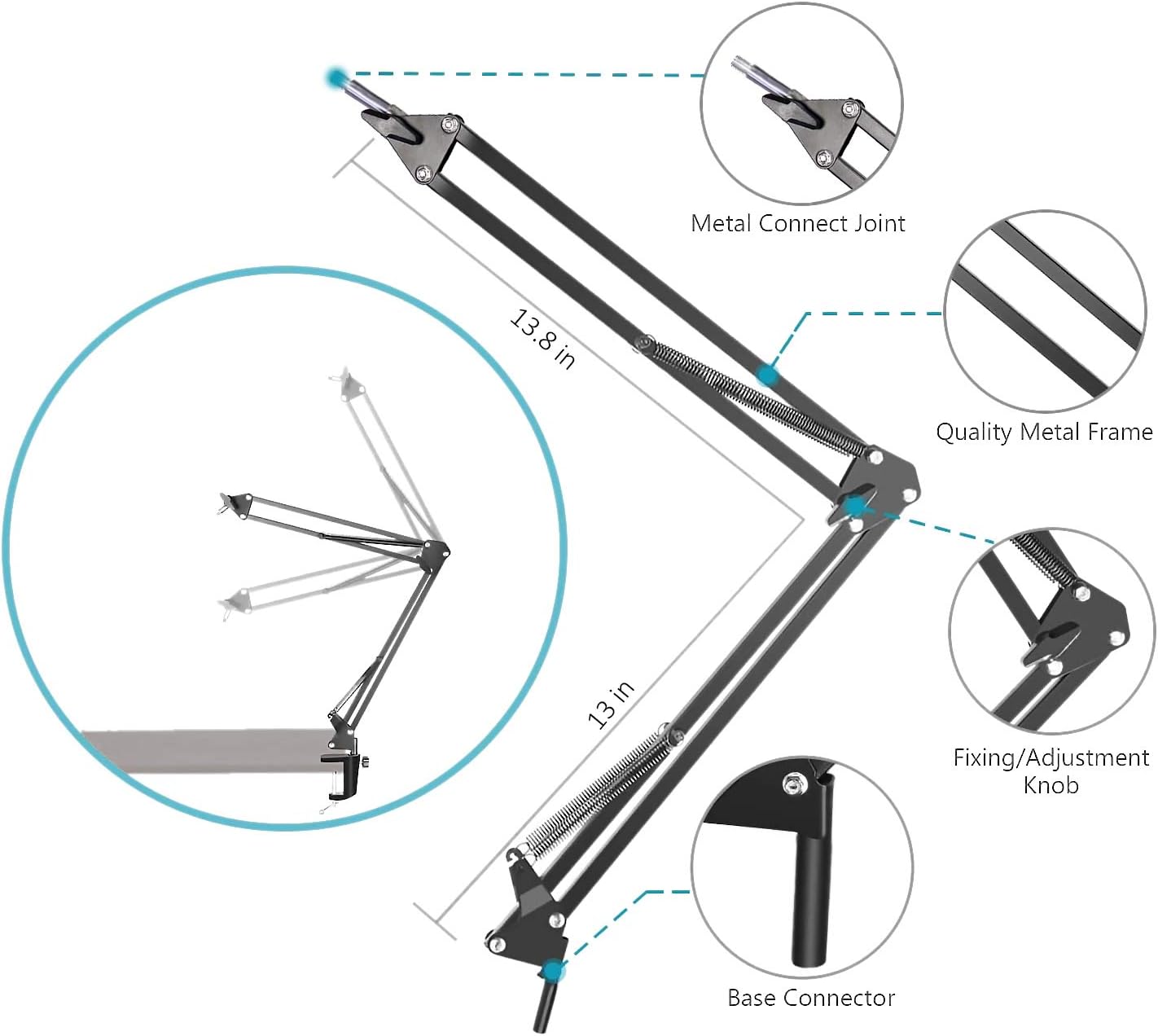 Mic Arm for QuadCast S - Boom Arm for HyperX QuadCast 2 QuadCast ... Mic Arm for QuadCast S - Boom Arm for HyperX QuadCast 2 QuadCast ...