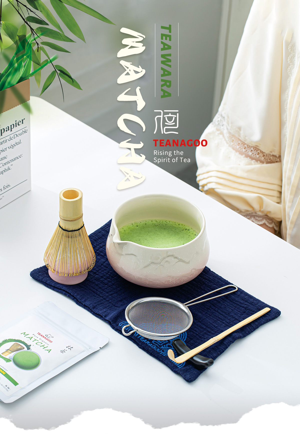 TEANAGOO 7 Pcs Matcha Whisk Set, Pink Matcha Set, Matcha Whisk Set and ...