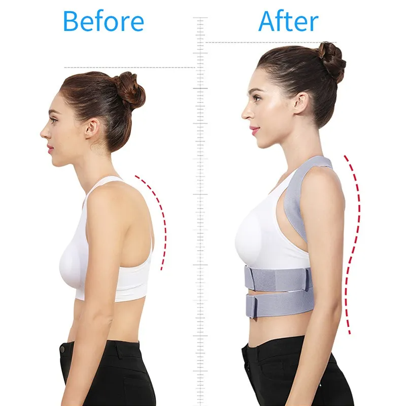【1s shaping】Adjustable Back Support Posture Corrector Back Support Belt ...