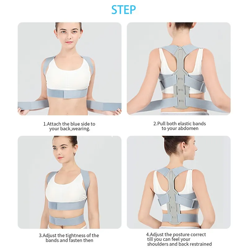 【1s shaping】Adjustable Back Support Posture Corrector Back Support Belt ...