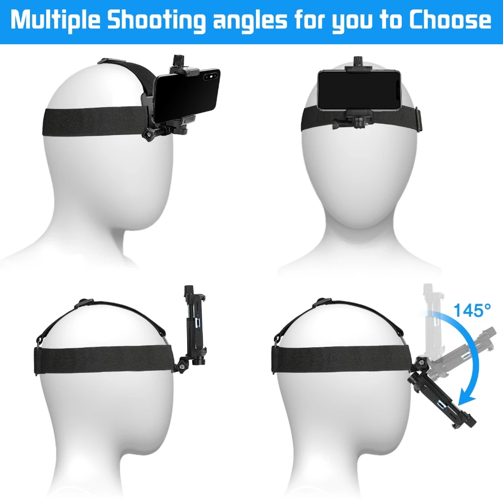 Head Phone Holder Multi Function Adjustable Mount Strap First-Person ...
