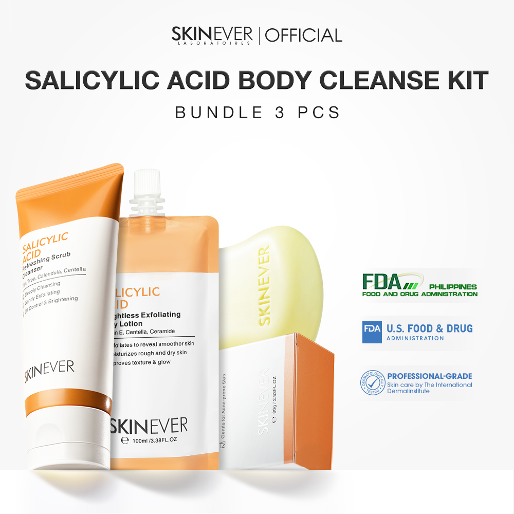 SKINEVER Salicylic Acid Face Cleanser Body Exfoliating Lotion Acne Soap ...