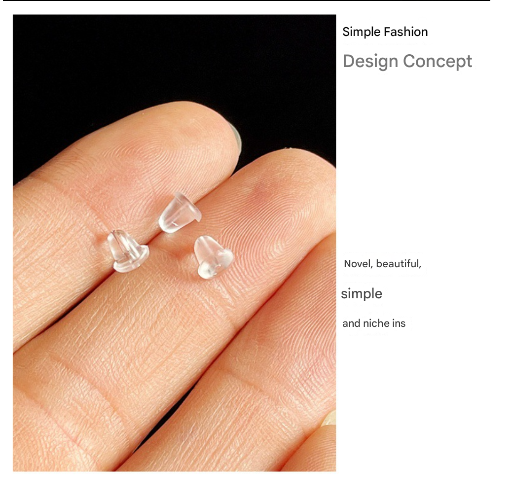 400 Pieces Clear Plastic Earring Backs Safety Bullet Clutch Stopper ...