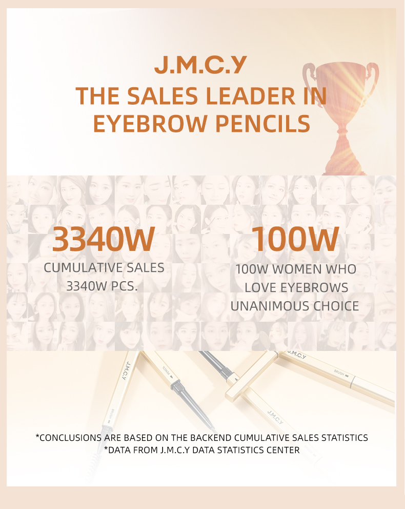 JMCY Dual-Ended Eyebrow Pencil Waterproof Smudge-Proof Natural Wild ...