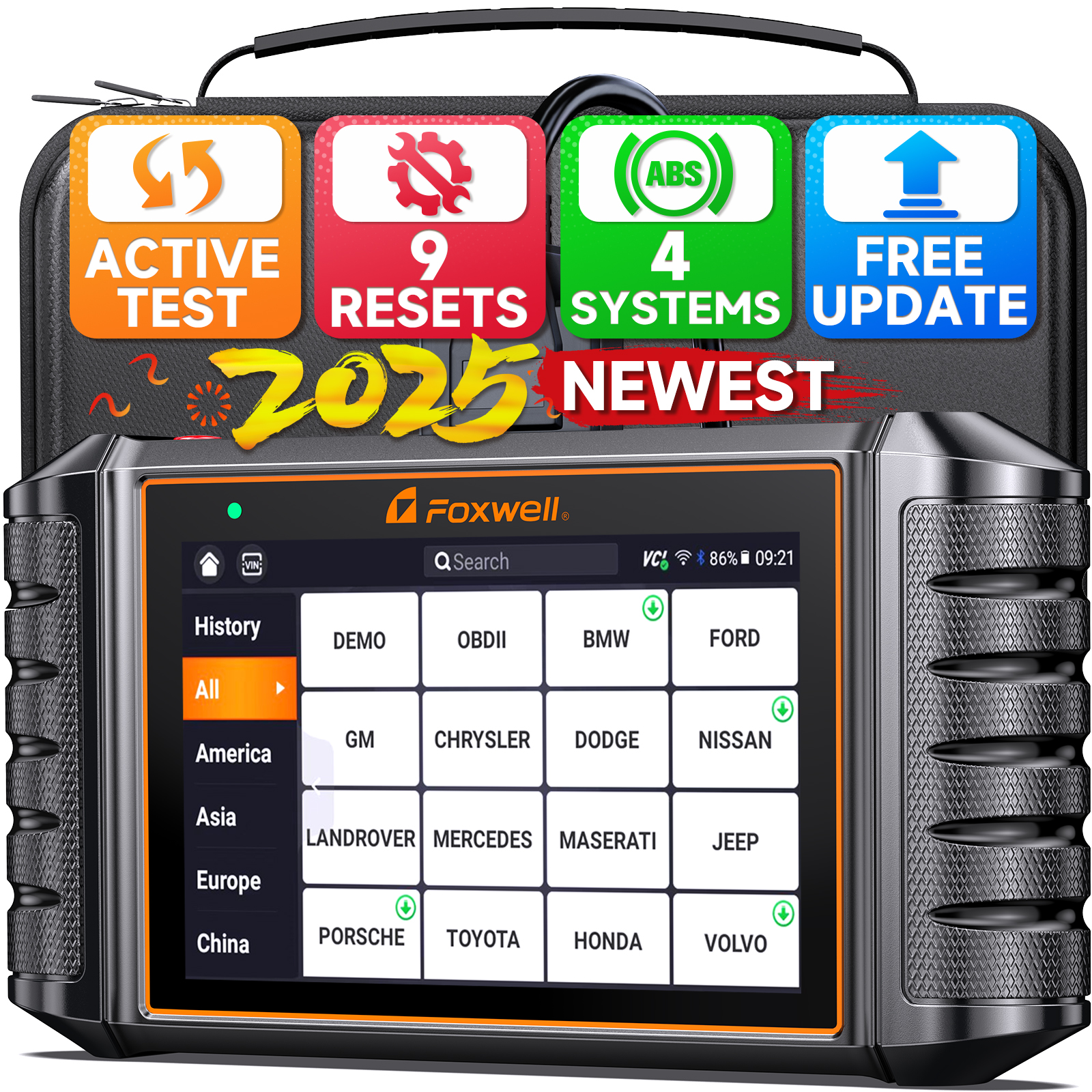 (Clearance Sale!)FOXWELL NT716 Automotive Active Test OBD2 Scanner 9 ...