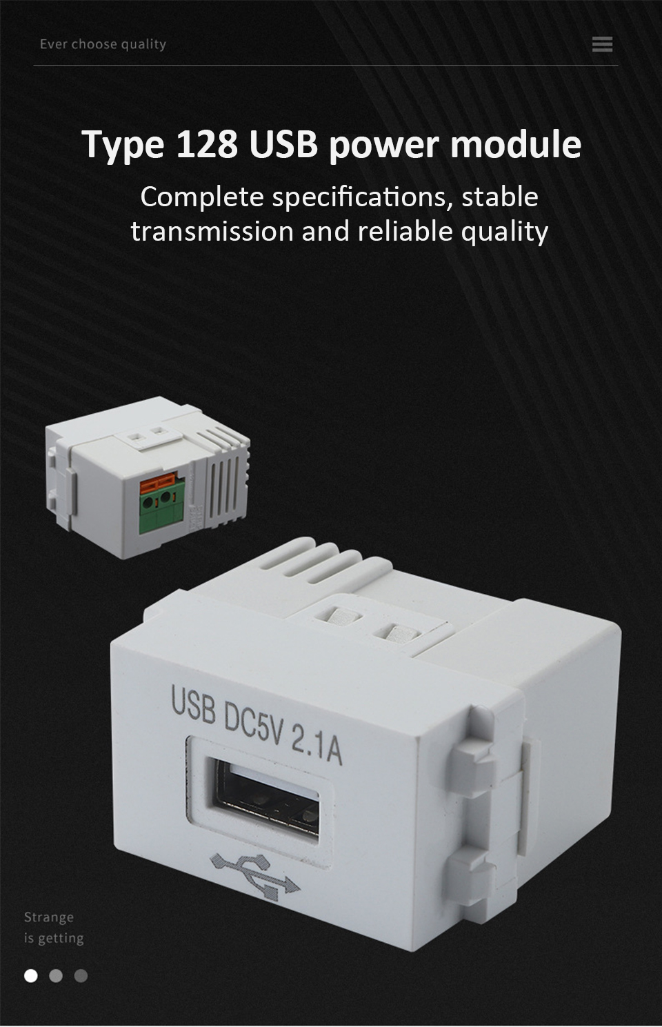 Type 128 USB Power Module 220V Socket 5V 2.1A Mobile Phone Charging ...