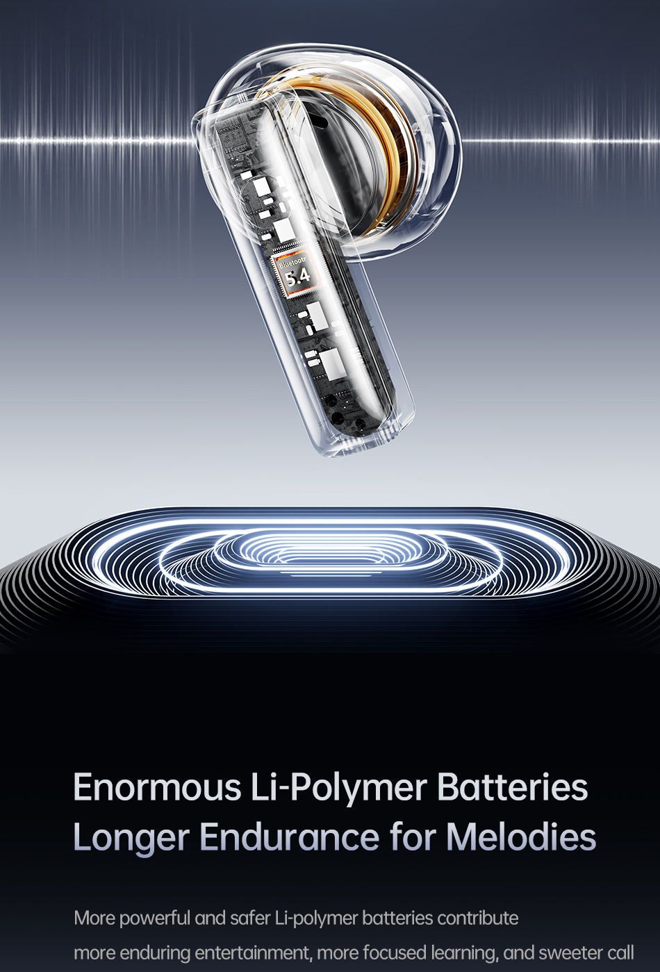 Awei TP100 ENC LCD Smart Touchscreen Color Display Bluetooth Earbuds ...