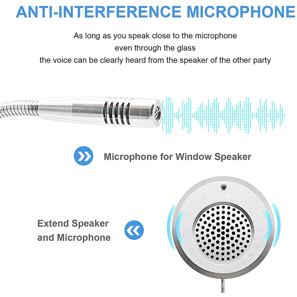 Window Intercom Speaker Anti Interference dual way window intercom ...